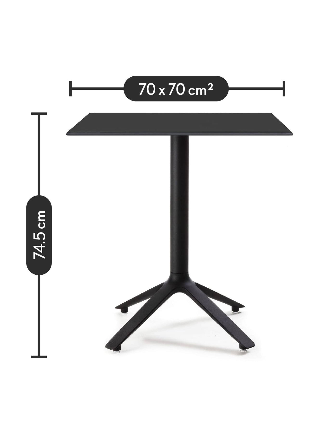 EEX Square Black Bistro Table: In & Out – TOOU Design