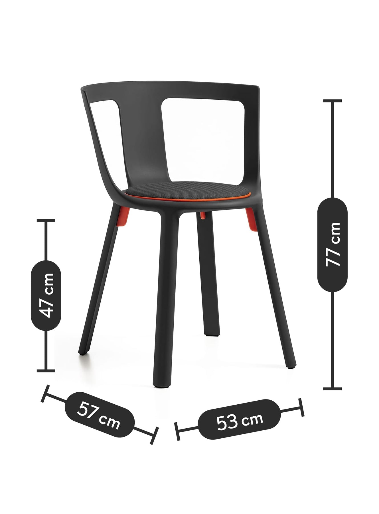 FLA Chair in Light Grey: With Cushion – TOOU Design