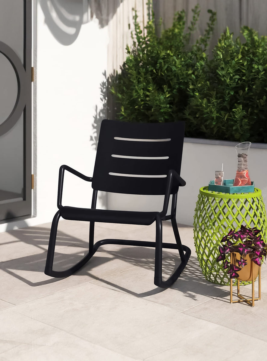 OUTO Rocking Chair Black: Indoor & Outdoor Use – TOOU Design