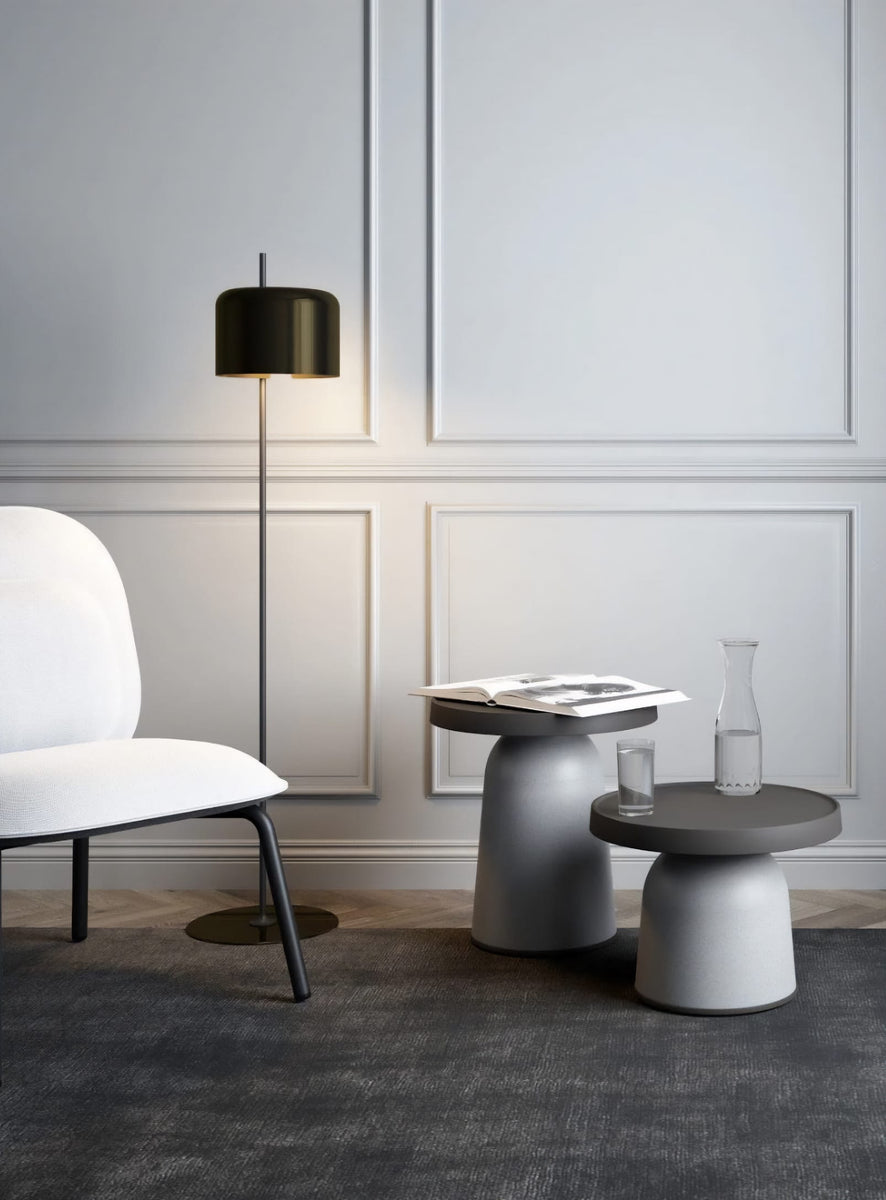 Thick Top Side Table: 50 cm Height, White – TOOU Design